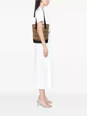 Burberry Haymarket Check Canvas Tote Bag - Neutrals