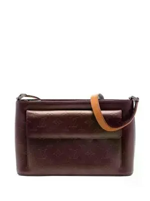 LOUIS VUITTON 2002 Monogram Mat Alston Shoulder Bag - Red