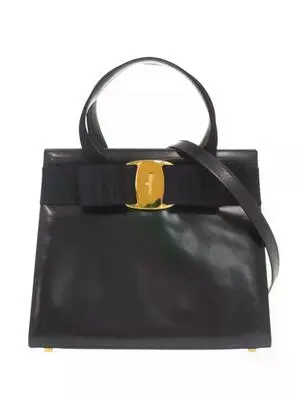 FERRAGAMO Leather Vara Bow Satchel - Blue