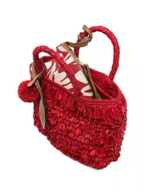 AFAR Fringed Raffia Tote Bag