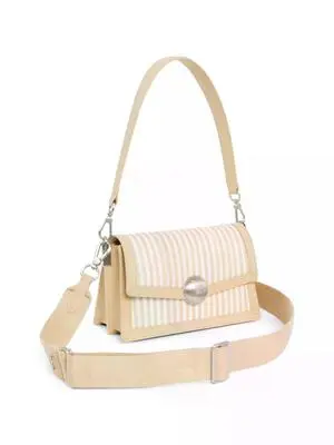 Lacoste Striped Appliqué Shoulder Bag