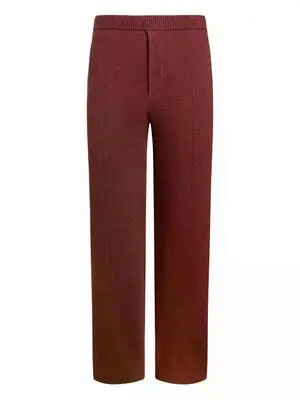 12 STOREEZ Textured Knit Trousers - Red