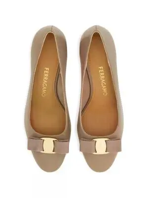 FERRAGAMO Vara Bow Block Heel Pumps
