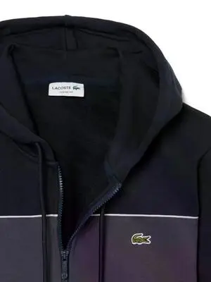 Lacoste Colour-block Zip-up Cotton Hoodie