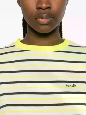 Pinko Striped Cotton Long Sleeve Sweater