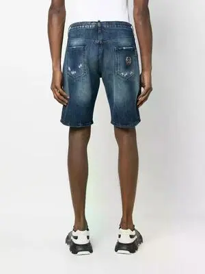 Philipp Plein Distressed-effect Denim Shorts