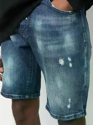 Philipp Plein Distressed-effect Denim Shorts