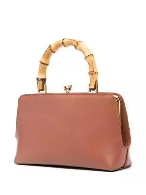 JIL SANDER Goji Square Mini Bag With Bamboo Handle