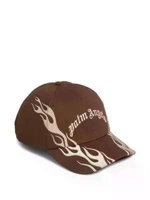 Palm Angels Flame-embroidered Baseball Cap