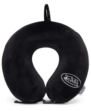 VON DUTCH Classic Memory Foam 11" Travel Neck Pillow - Black