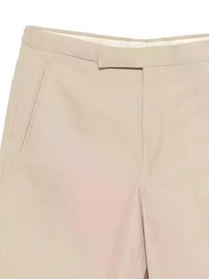Prada Cotton Bermuda Shorts With Zip Fastening - Neutrals