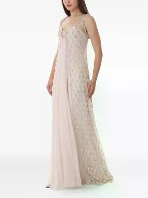 DINA MELWANI Embellished Maxi Dress