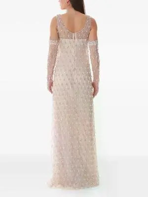 DINA MELWANI Embellished Maxi Dress