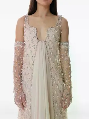 DINA MELWANI Embellished Maxi Dress