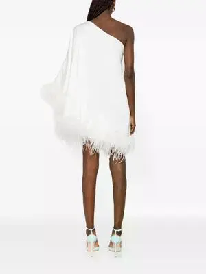 ALESSANDRO LEGORA Boa Feather-trim Mini Dress