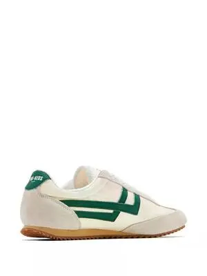 PRO-KEDS 1949 Racer 77 Sneakers With Green Stripes And Suede Detail - Neutrals
