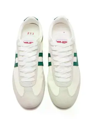 PRO-KEDS 1949 Racer 77 Sneakers With Green Stripes And Suede Detail - Neutrals
