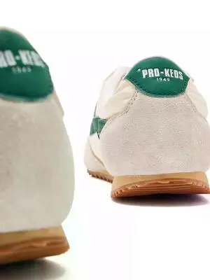 PRO-KEDS 1949 Racer 77 Sneakers With Green Stripes And Suede Detail - Neutrals