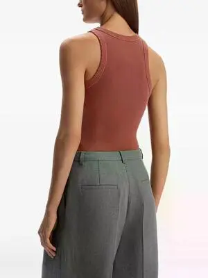 12 STOREEZ Garment-dyed Ribbed Tank Top
