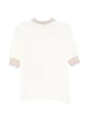 MVP WARDROBE Embroidered Striped Polo Shirt