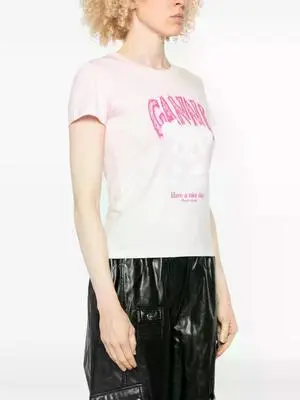 GANNI Graphic Print Crewneck T-shirt