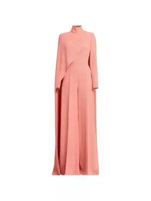 Elie Saab Asymmetrical Cape Jumpsuit - Pink