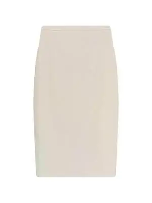 Max Mara High-waisted Back Slit Skirt - Neutrals