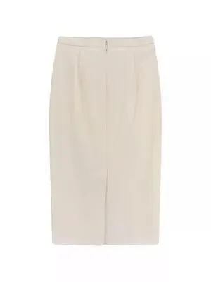 Max Mara High-waisted Back Slit Skirt - Neutrals