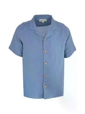 Marané El Gringo Camp Collar Shirt - Blue