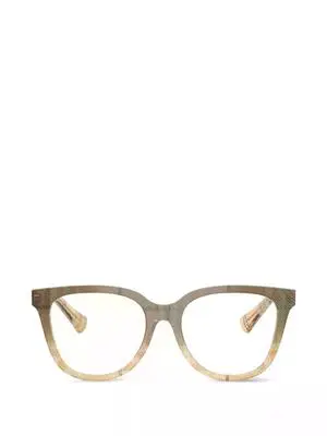 Burberry Check-pattern Square-frame Glasses - Neutrals