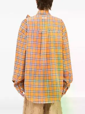 MSGM Ruffled Check Shirt