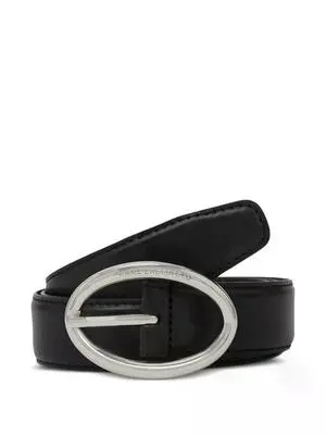 Karl Lagerfeld Belt With Rounded Buckle - Black