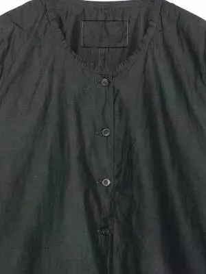 PRIVATE 0204 Buttoned Collarless Blouse
