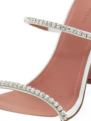 Amina Muaddi 95mm Gilda Sandals - White