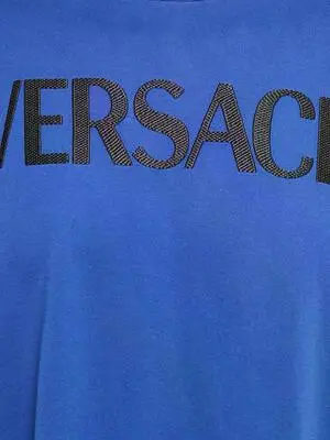 Versace Logo Embroidered T-shirt