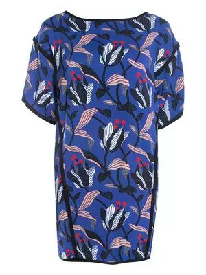 Escada Floral-print Top - Blue