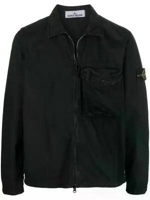 Stone Island Logo Patch Jacket - Black
