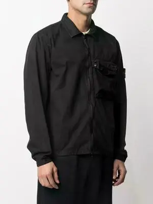 Stone Island Logo Patch Jacket - Black