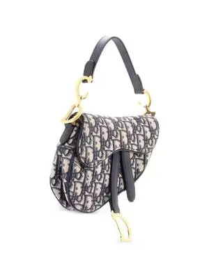 Dior Saddle Handbag Oblique Canvas Mini - Blue