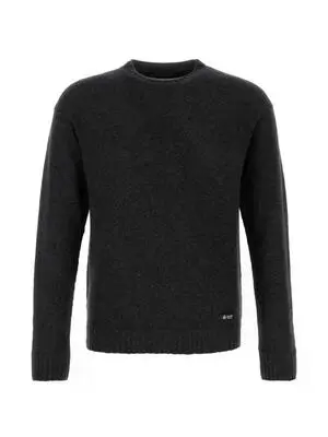 Prada Cashmere Ribbed Trim Crew Neck Sweater