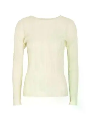 Issey Miyake Plissé-effect Long-sleeve Top