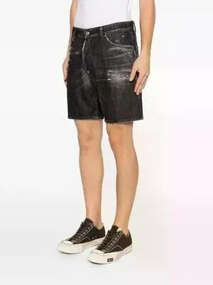 Dsquared2 Distressed Denim Shorts - Black
