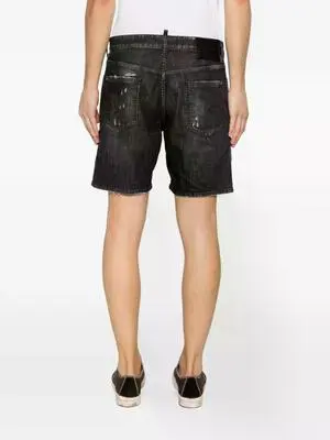 Dsquared2 Distressed Denim Shorts - Black