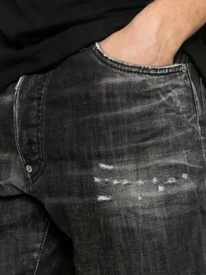 Dsquared2 Distressed Denim Shorts - Black