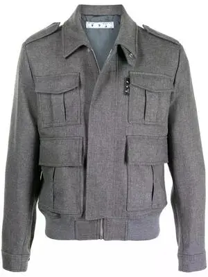 Off-White Logo-patch Military Jacket