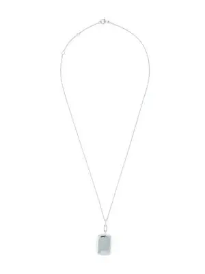 Monica Rich Kosann Slim Dee Rectangle Locket Necklace - Silver