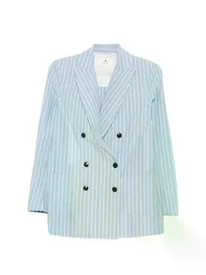 MY MYTHS Striped Double-breasted Blazer