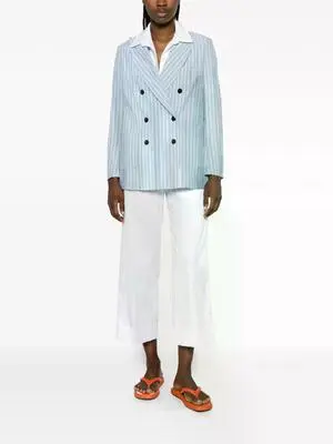 MY MYTHS Striped Double-breasted Blazer