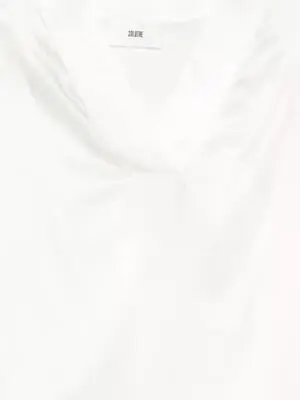 SOLOTRE V-neck Blouse - Neutrals