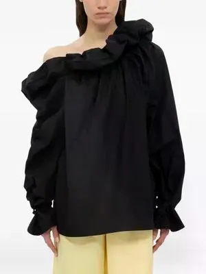 MSGM Ruffled-neck Blouse